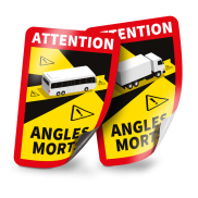 Angles morts: dode hoek sticker Frankrijk - Reclameland